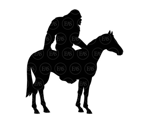 Bigfoot on Horse Svg Big Foot Svg Yeti Svg Sasquatch Svg. - Etsy Finland