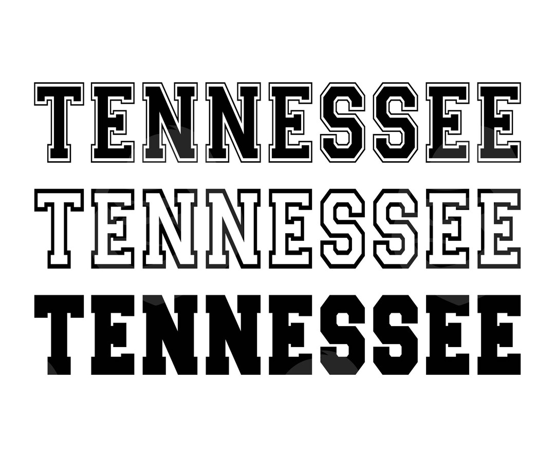 Tennessee Svg, Tennessee Png, Varsity Font Svg, College Font, America ...