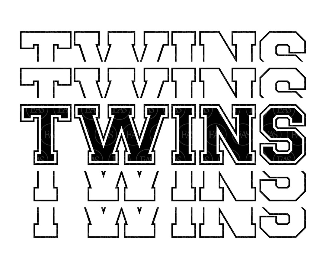 Stacked Twins Svg, Go Twins Svg, Run Twins, Twins Team Svg, Sport ...