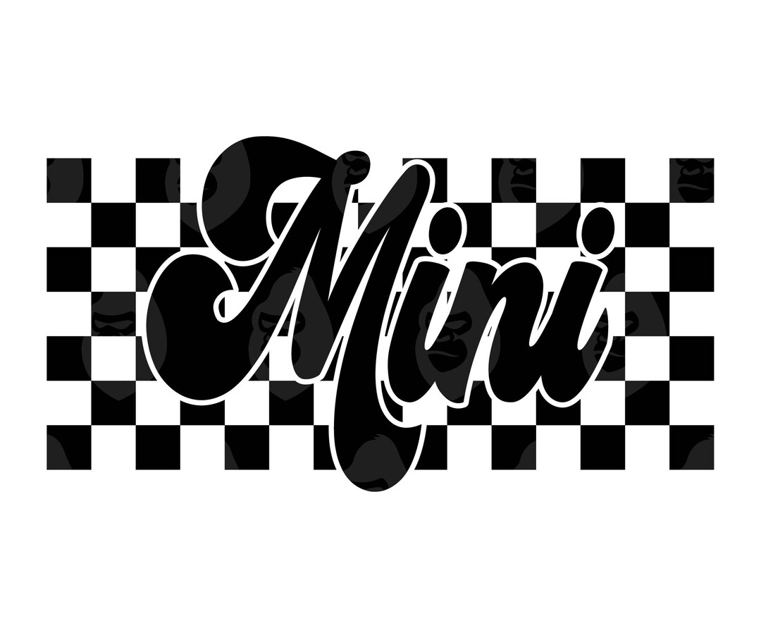 Retro Checkered Mini Svg, Mini Png, Mom Life Svg, Mother's Day, Mini T ...