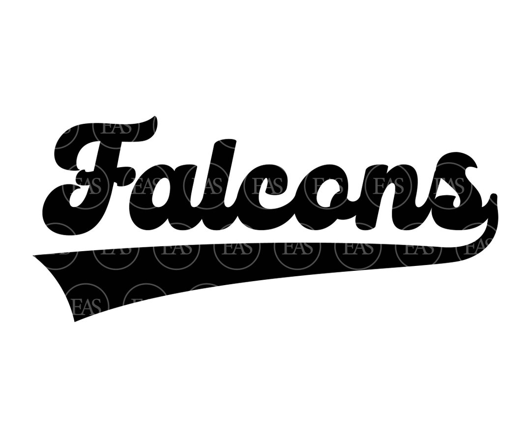 Falcons Baseball Svg Go Falcons Svg, Retro Sports Jersey Font, Falcons ...