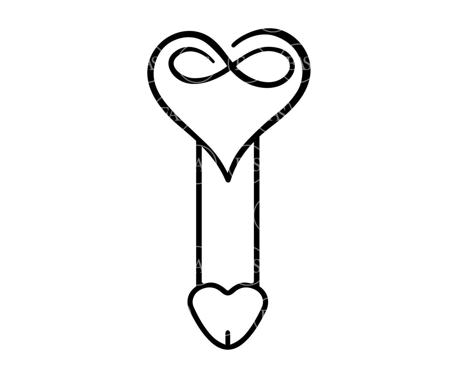Infinity Heart Penis Svg. Clip Art, Vector Cut File for Cricut ...