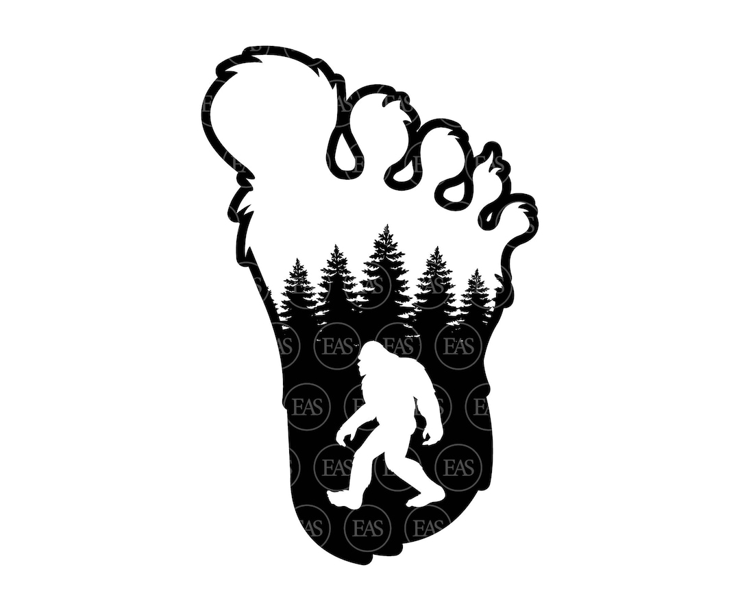Bigfoot Svg, Forest Svg, Big Foot Print Svg, Yeti Svg, Sasquatch Svg ...