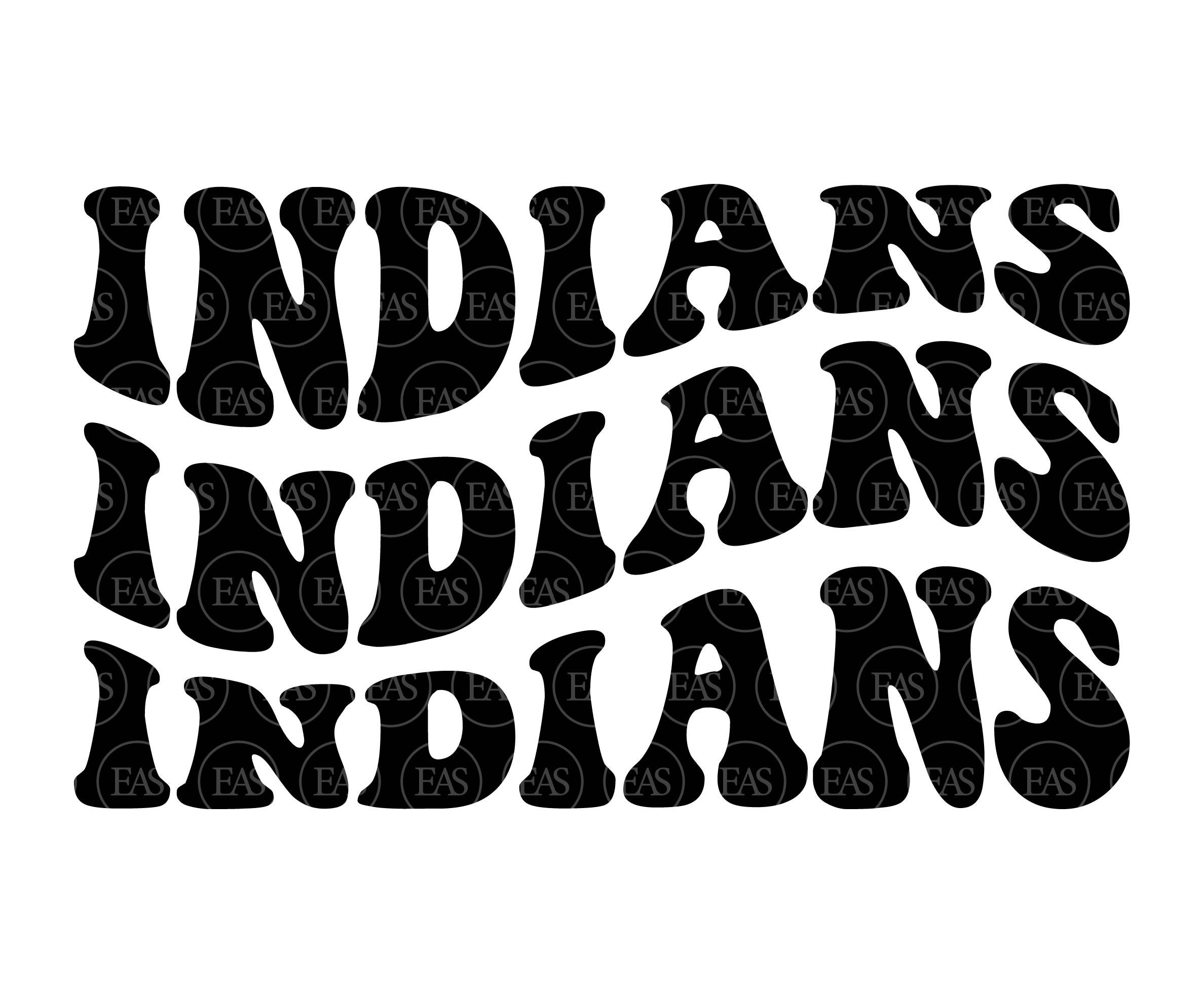 Indians Wavy Stacked Svg Go Indians Svg Indians Team Svg - Etsy India