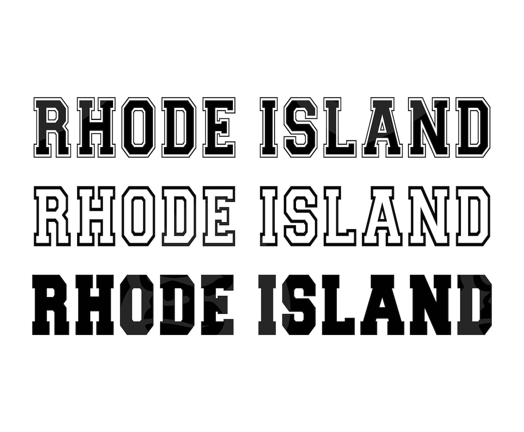 Rhode Island Svg, Rhode Island Varsity Png, College Font Text, America ...