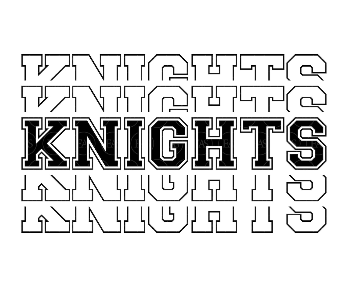 Stacked Knights Svg Go Knights Svg Run Knights Svg Knights - Etsy