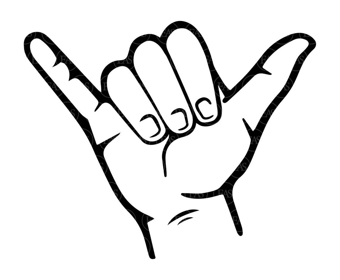 Shaka Hand Svg Hang Loose Svg Aloha Hand Svg Hawaii Mahalo - Etsy Australia
