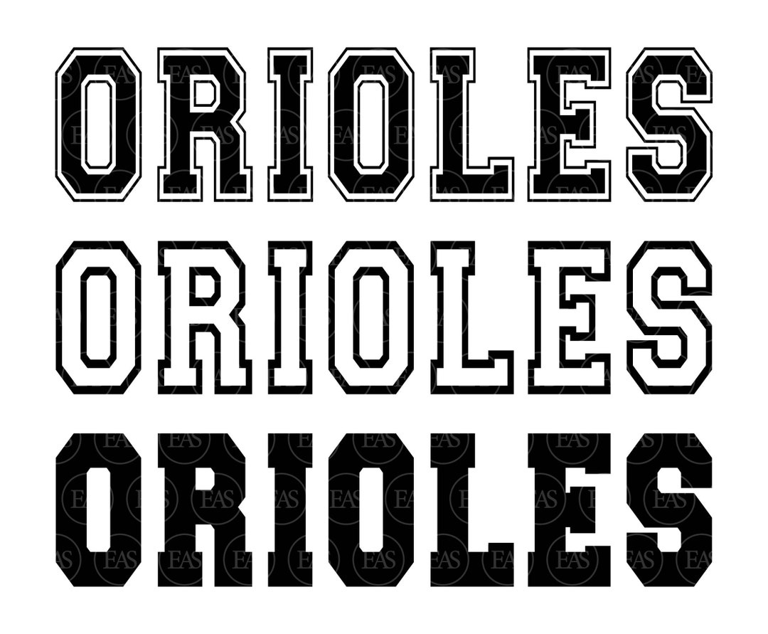 Orioles Svg, Orioles Varsity Font, Go Orioles Svg, Orioles Jersey ...