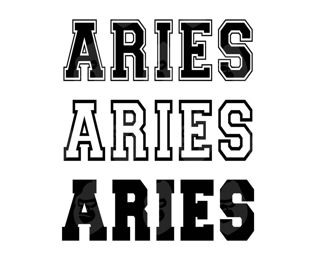 Aries Svg, Aries Png, College Varsity Font, Zodiac Signs, Horoscope ...