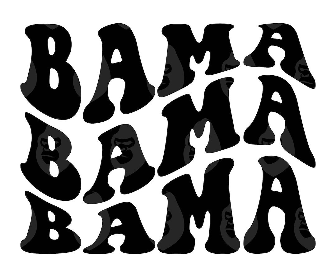 Bama Svg Alabama Svg, Alabama Png, Wavy Groovy Text Svg, America State ...