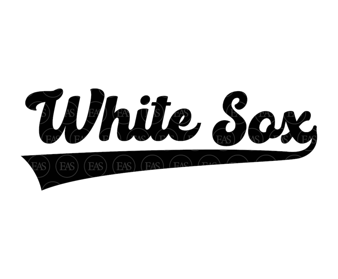 White Sox Baseball Svg, Go White Sox Svg, Retro Jersey Font, White Sox ...
