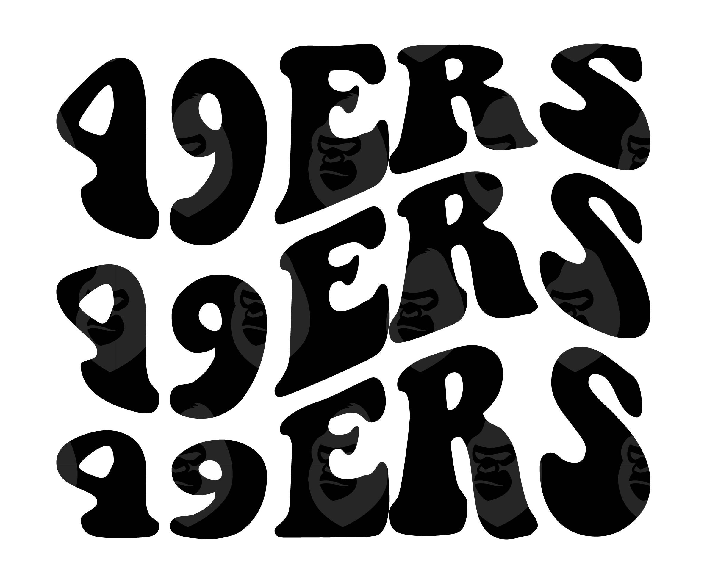 49ers Wavy Stacked Svg, Go 49ers Svg, 49ers Team, Retro Vintage Groovy ...