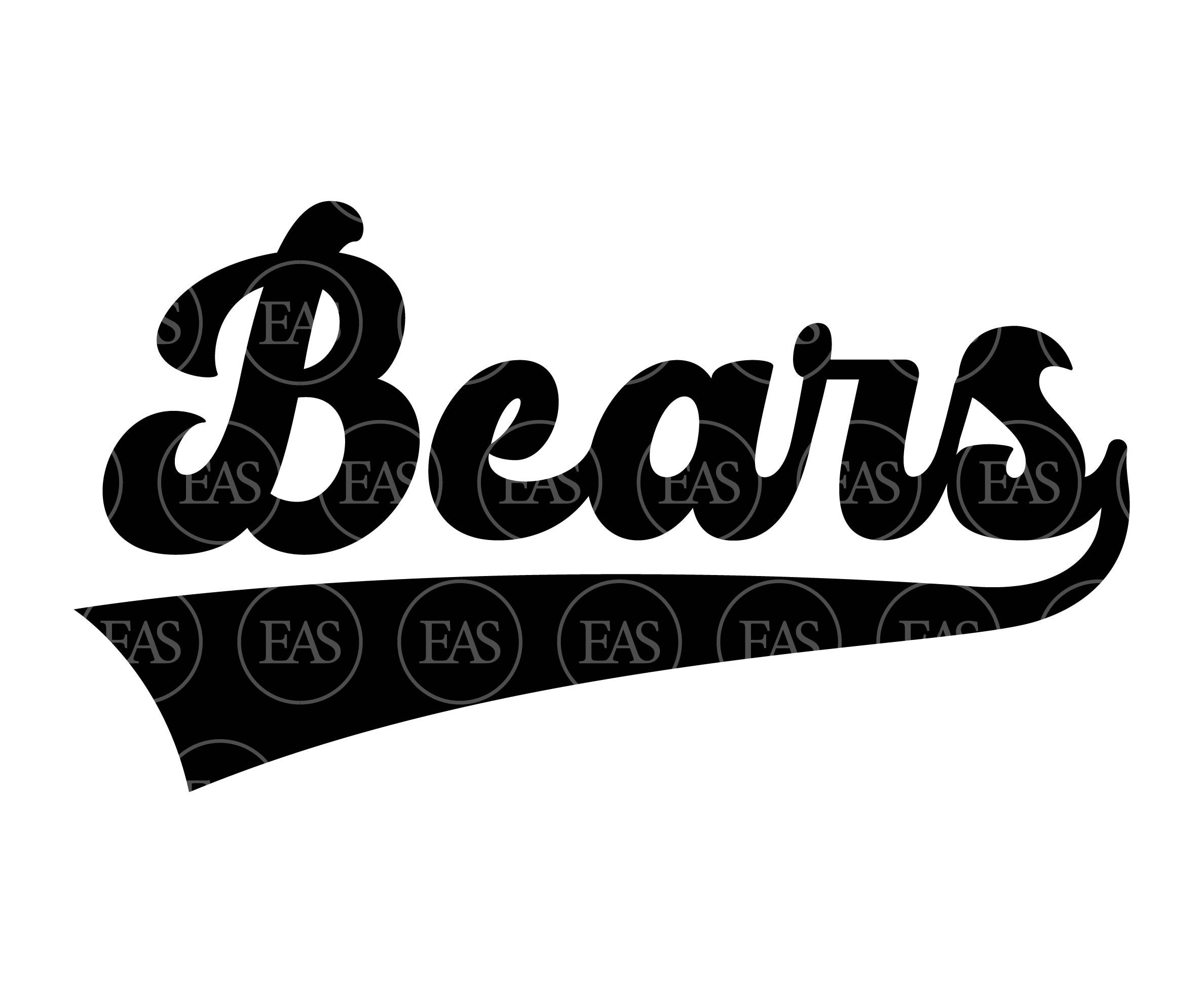 Bears Baseball Svg Go Bears Svg Retro Sports Jersey Font - Etsy Australia