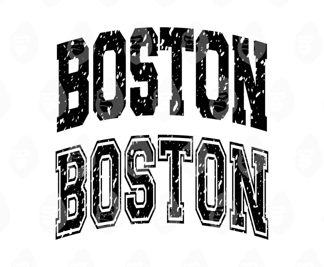 Boston Svg, Boston PNG, Grunge Arched Varsity, America State. Vector ...