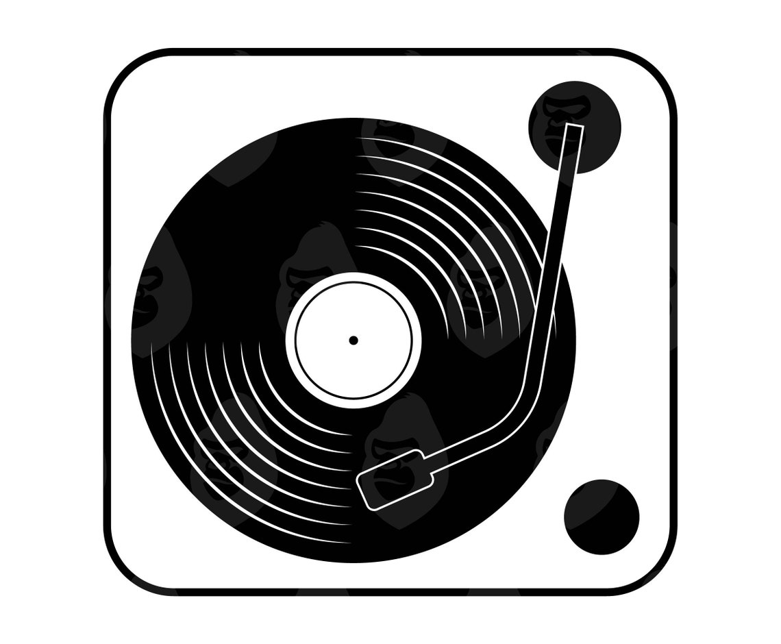 Vinyl Record Player Svg, Vinyl Record Png, Tonearm Svg, Music Disc ...