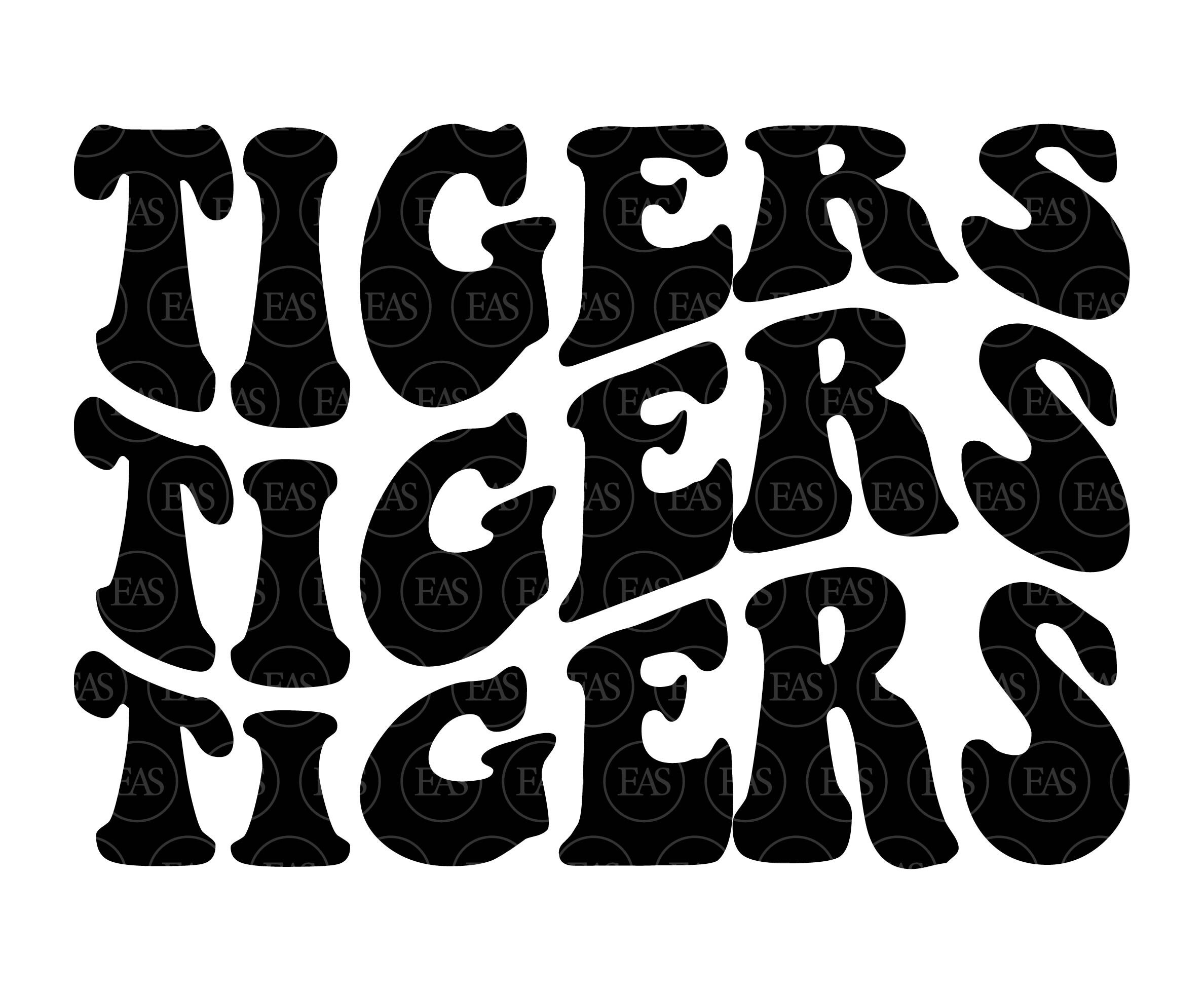 Tigers Wavy Stacked Svg Go Tigers Svg Tigers Team Retro - Etsy Israel
