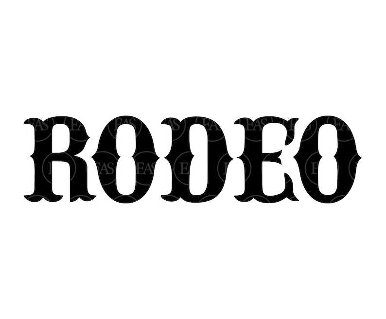Rodeo Svg Cowboy Svg Western Font Svg Cowgirl Svg. Vector | Etsy