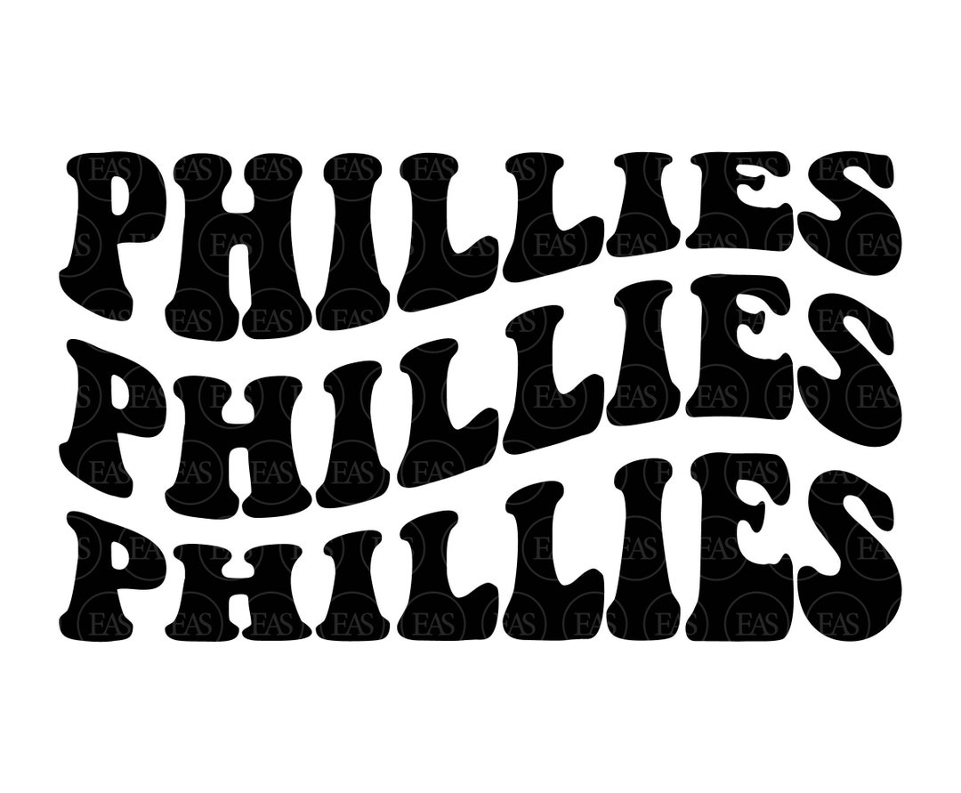 Phillies Wavy Stacked Svg, Go Phillies, Phillies Team, Retro Vintage ...