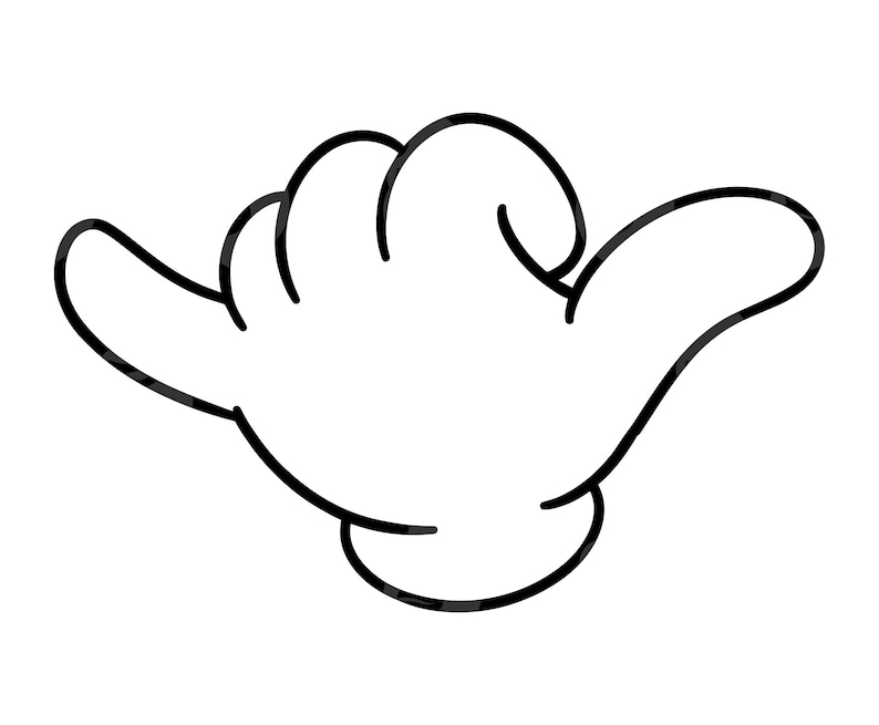Cartoon Shaka Hand Svg, Hang Loose Svg, Shaka Hand Png, Aloha Hand Svg ...