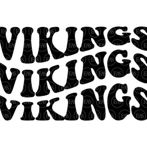 Vikings Wavy Stacked Svg Go Vikings Svg Vikings Team Svg - Etsy