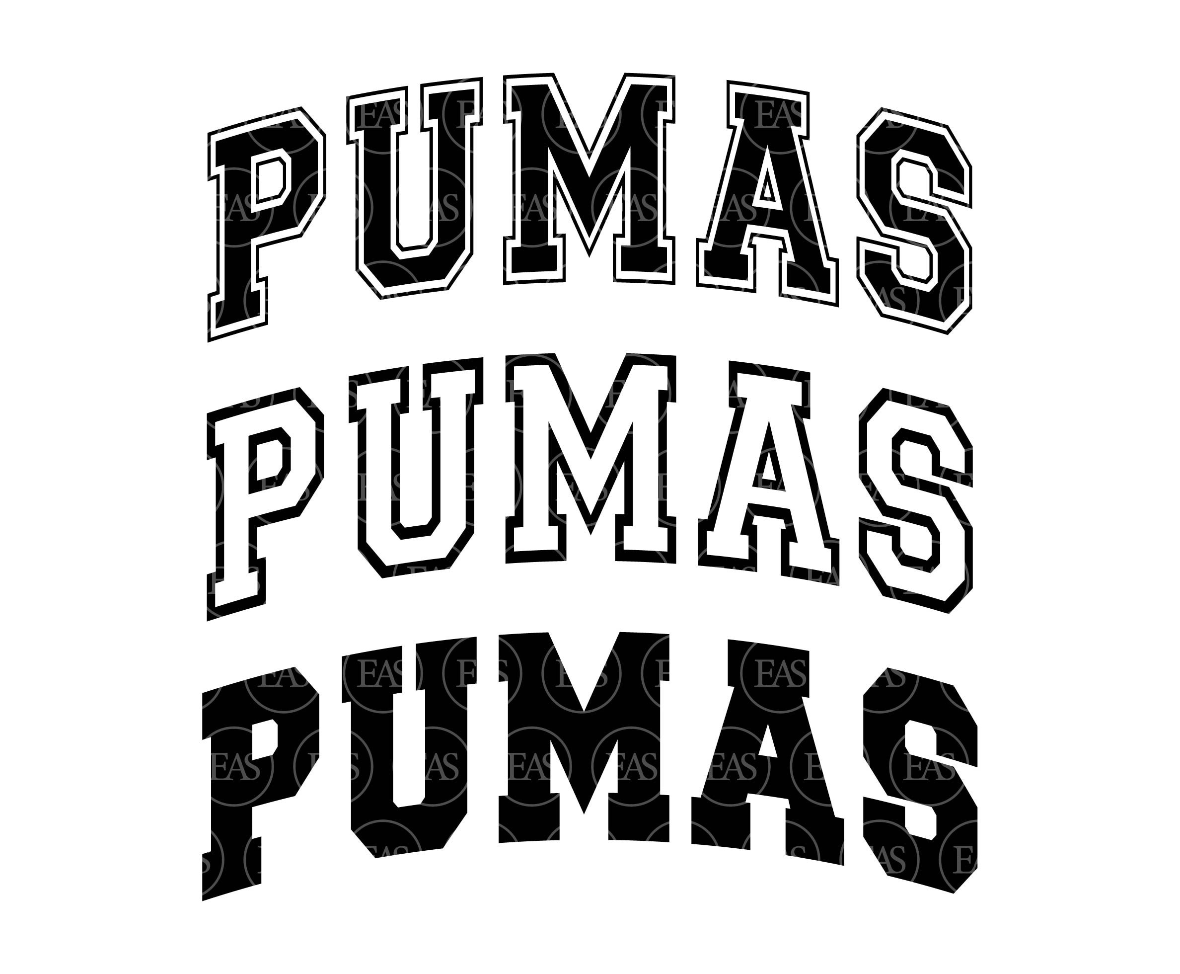 Pumas Svg, Pumas Arched Varsity Font, Go Pumas Svg, Pumas Jersey, Pumas ...