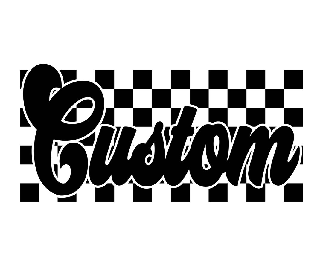 Custom Retro Checkered Word Svg, Personalized Word Png, Custom T Shirt ...