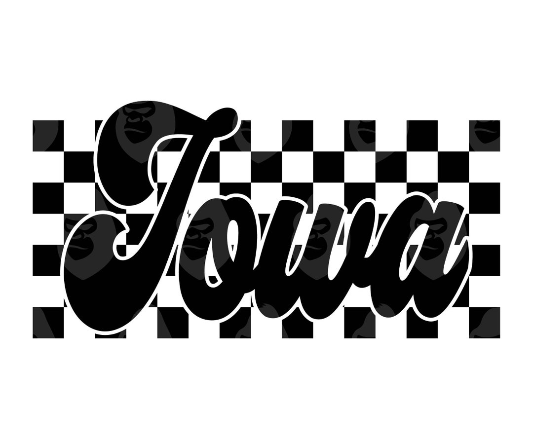 Iowa Svg, Iowa Png, Retro Checkered, America State Svg. Vector Cut File ...