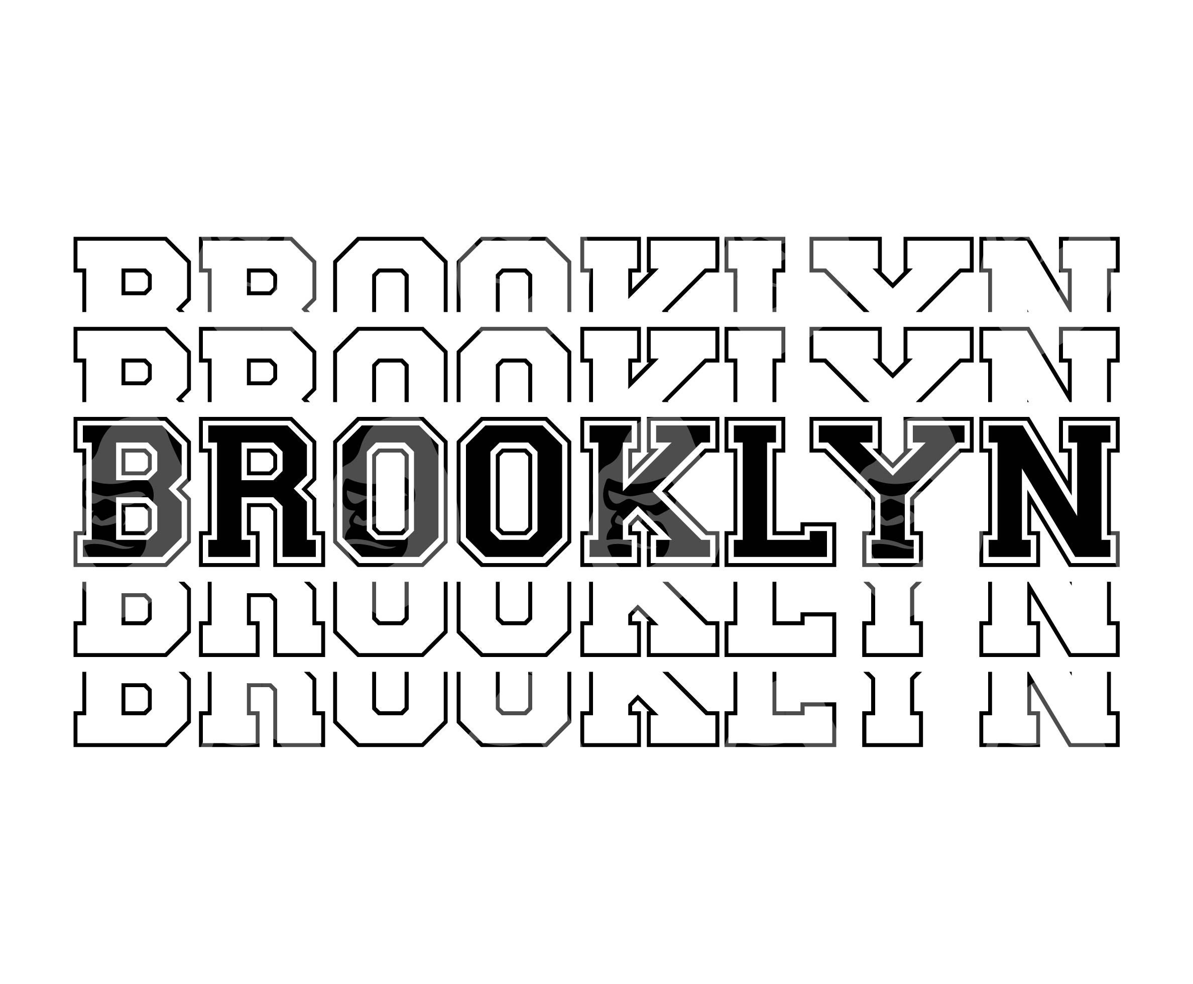 Brooklyn Svg, Brooklyn New York Png, Stacked Varsity Font Svg, America ...