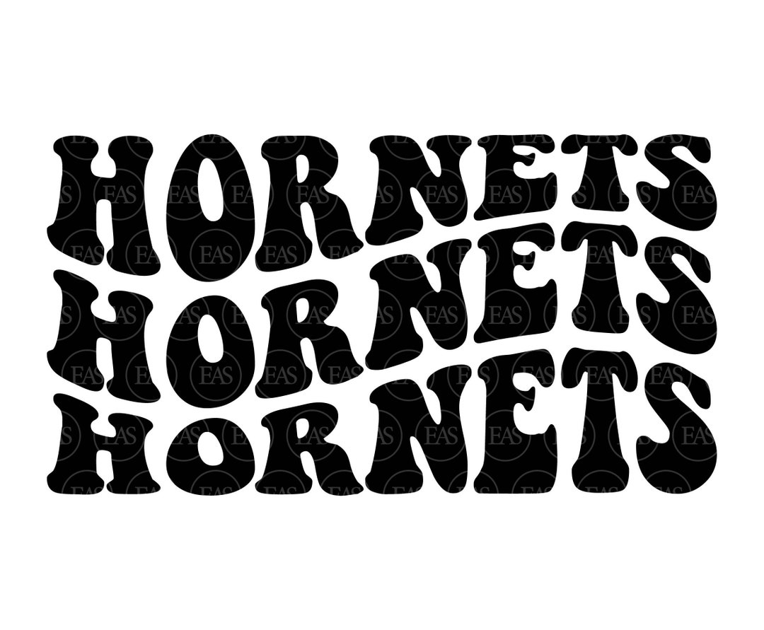 Hornets Wavy Stacked Svg, Go Hornets Svg, Hornets Team Svg, Retro ...