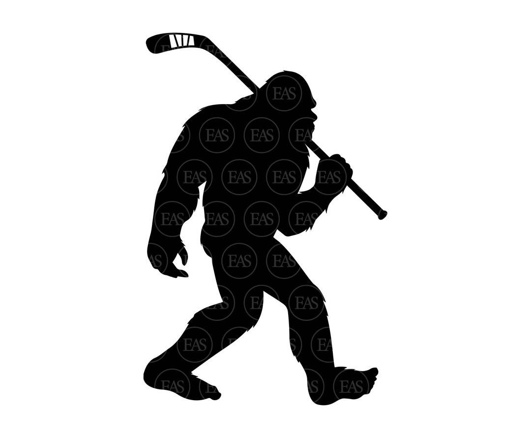 Bigfoot Svg, Hockey Svg, Hockey Big Foot Svg, Yeti, Sasquatch. Vector ...