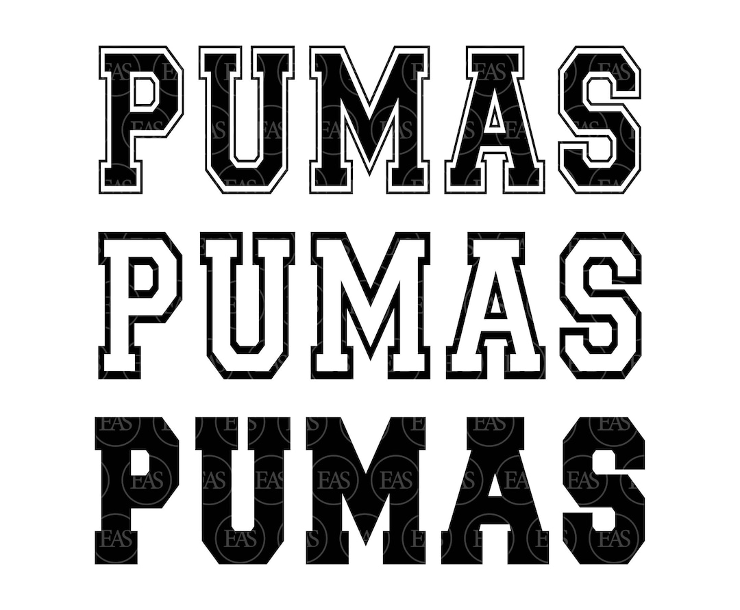 Pumas Svg, Pumas Varsity Font, Go Pumas Svg, Pumas Jersey, Pumas Png ...