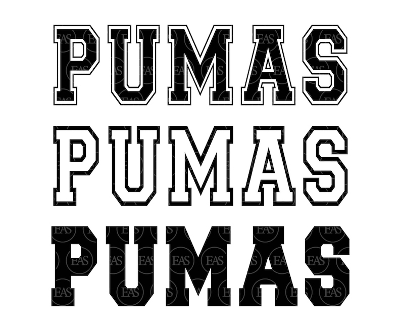 Pumas Svg, Pumas Varsity Font, Go Pumas Svg, Pumas Jersey, Pumas Png ...