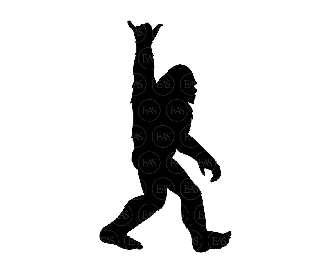 Bigfoot Shaka Hang Loose Svg, Big Foot Svg, Aloha, Mahalo, Yeti Svg ...