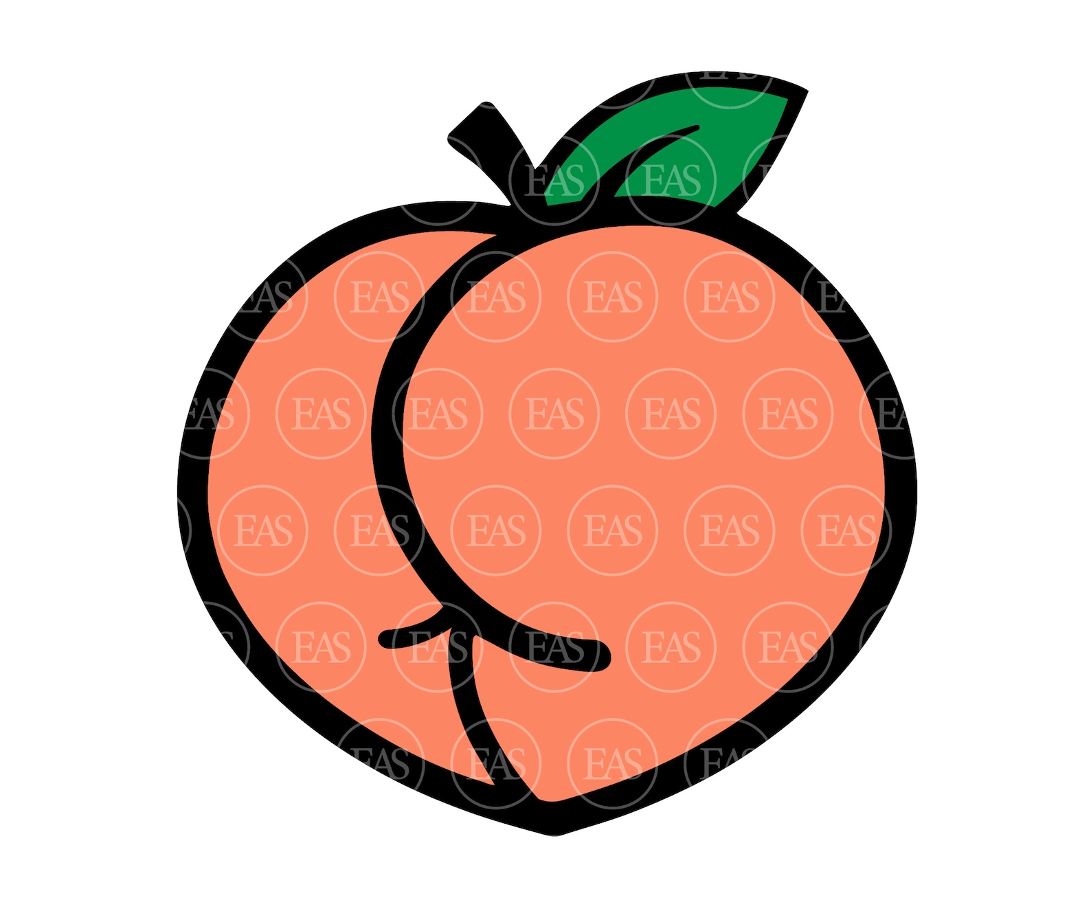 Peach Ass Svg, Butt Svg, Funny Erotic Clipart, Vector Cut File for ...