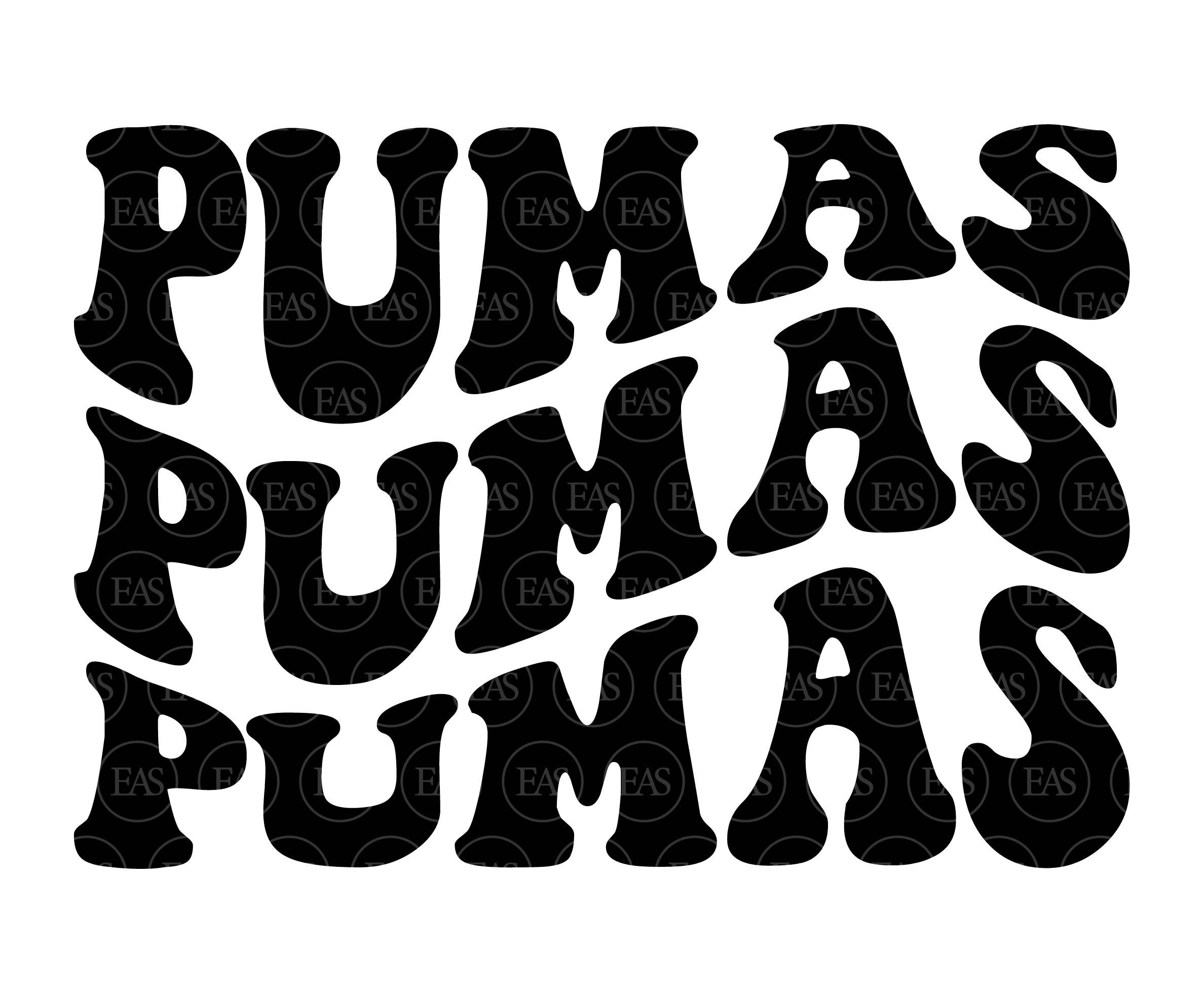 Pumas Wavy Stacked Svg, Go Pumas Svg, Pumas Team, Retro Vintage Groovy ...