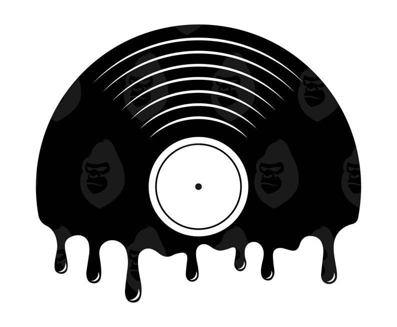 Dripping Vinyl Record Svg, Vinyl Record Png, Music Disc Record Svg ...