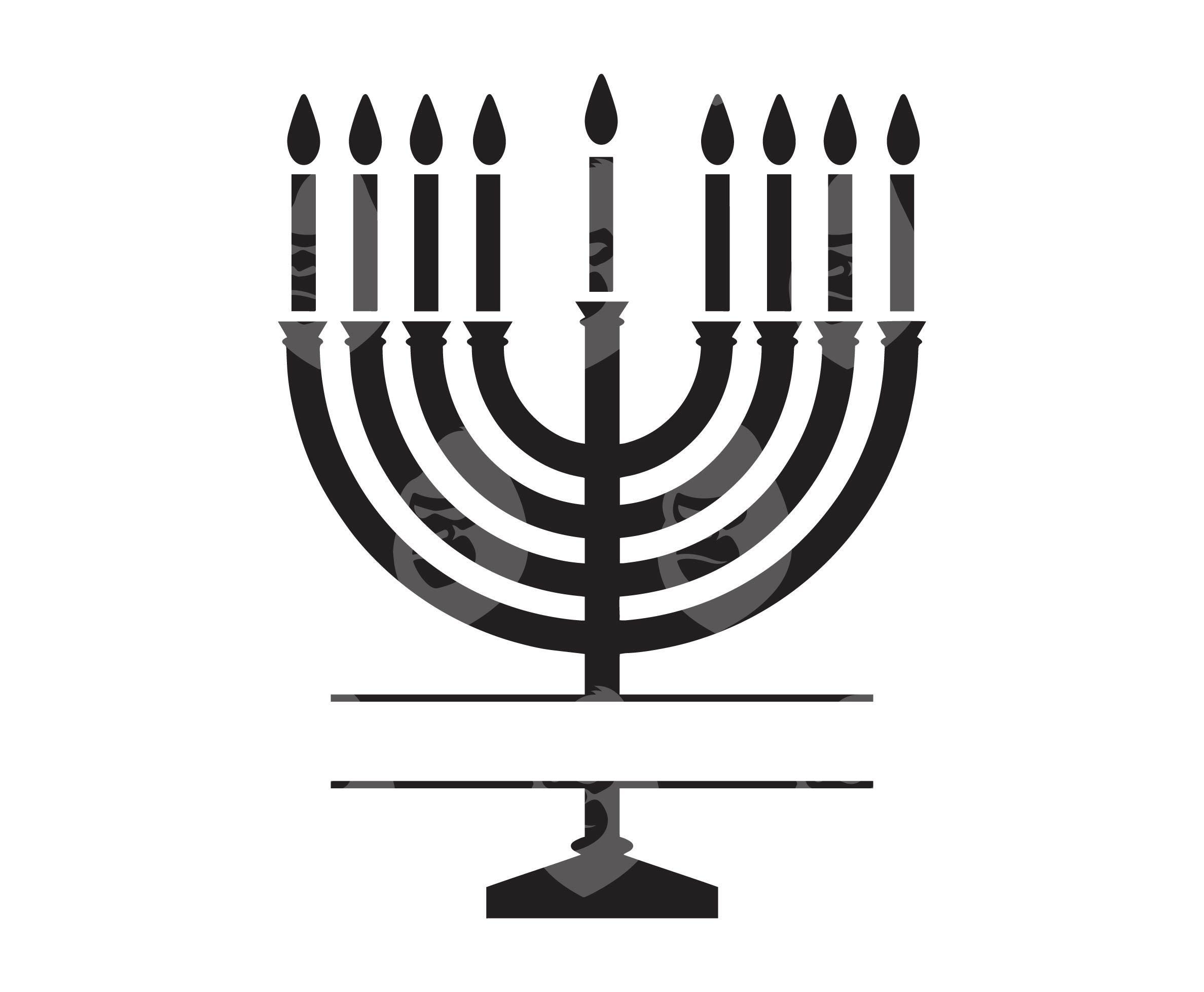 Menorah Monogram Svg, Menorah Png, Judaism Svg, Jewish Hanukkah Clipart ...