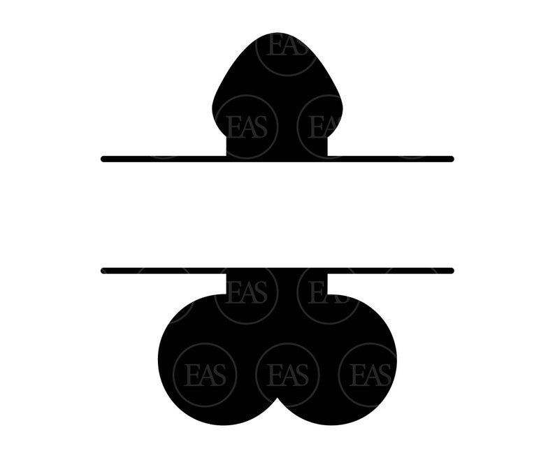 Penis Monogram Svg Penis Split Name Frame Svg Vector Cut Etsy
