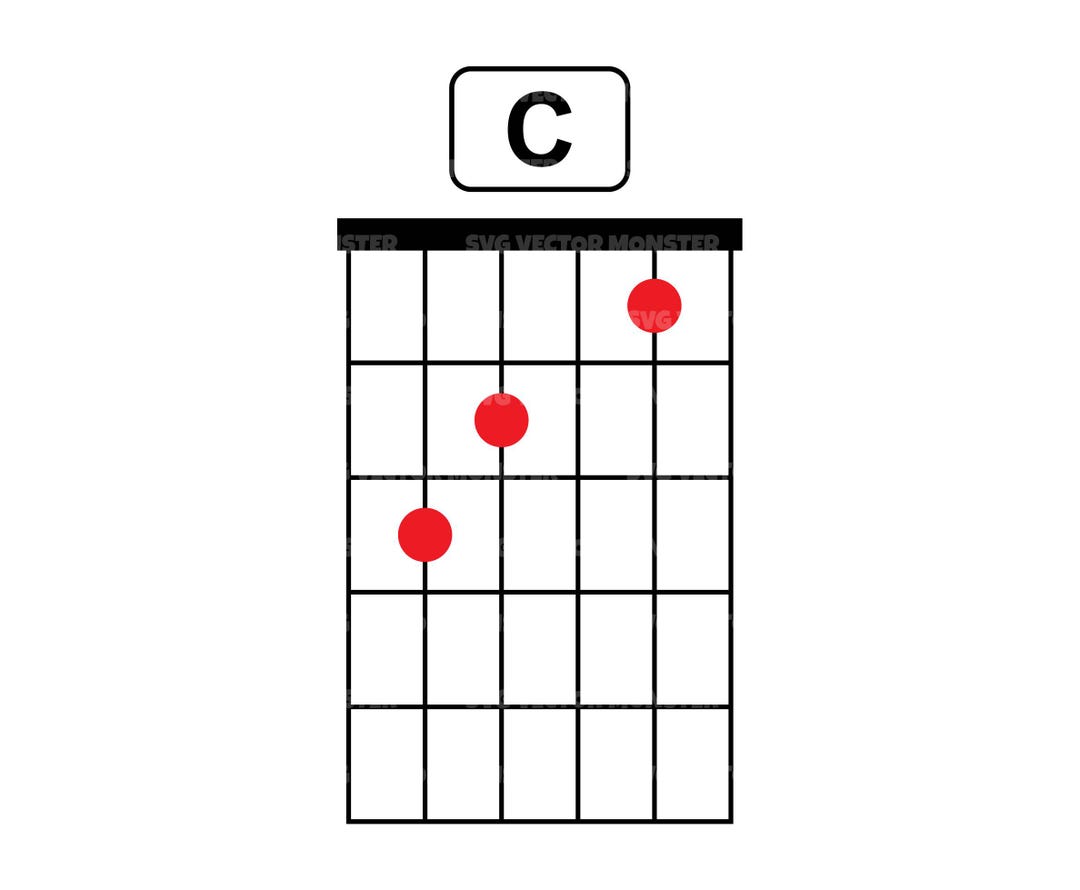 C Major Guitar Chord Svg, C Major Png, Basic Guitar Chord, Beginner ...