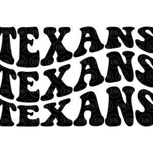 Texas Wavy Font Svg - Etsy
