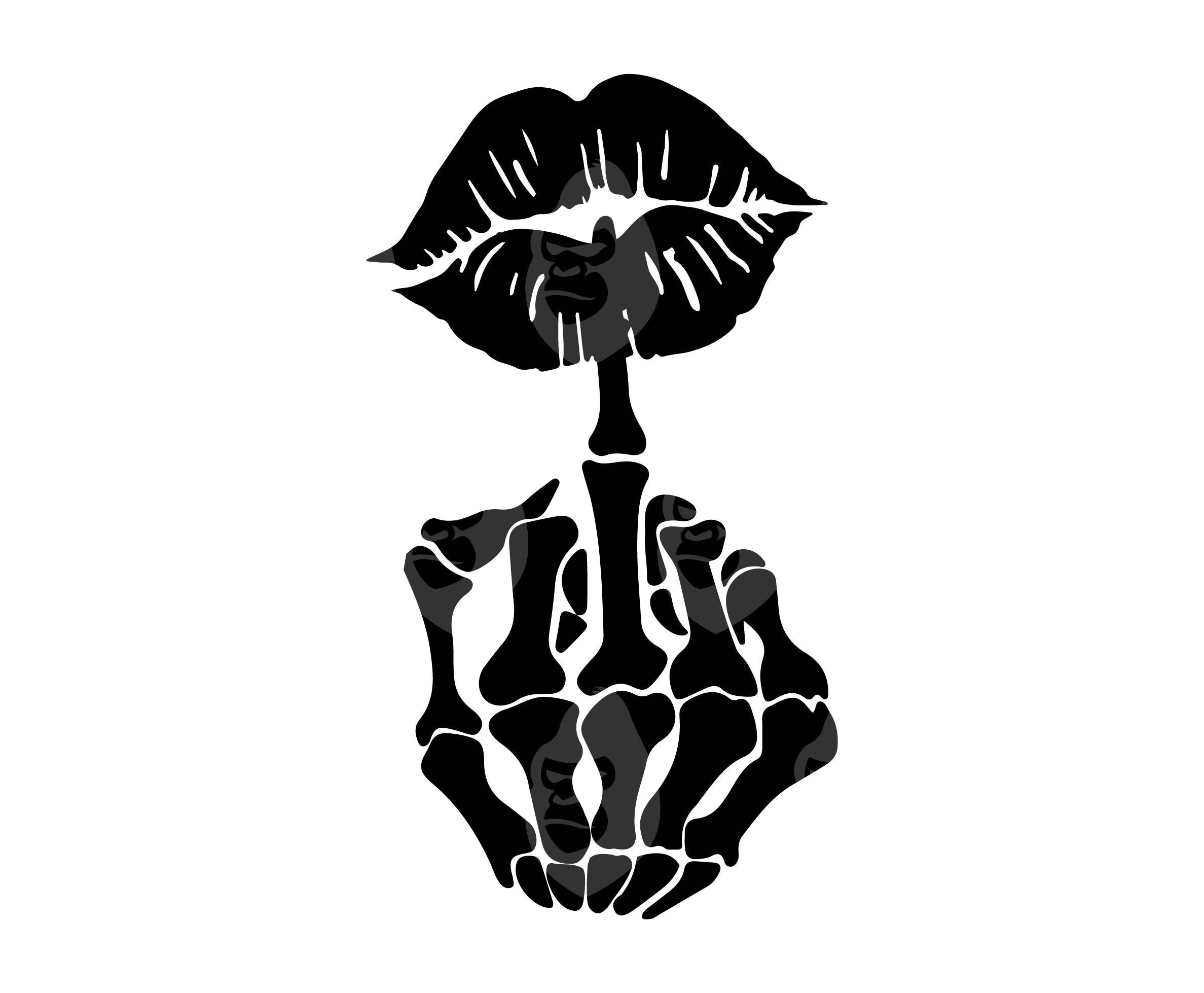 Lips Middle Finger Svg, Skeleton Middle Finger Png. Vector Cut File ...