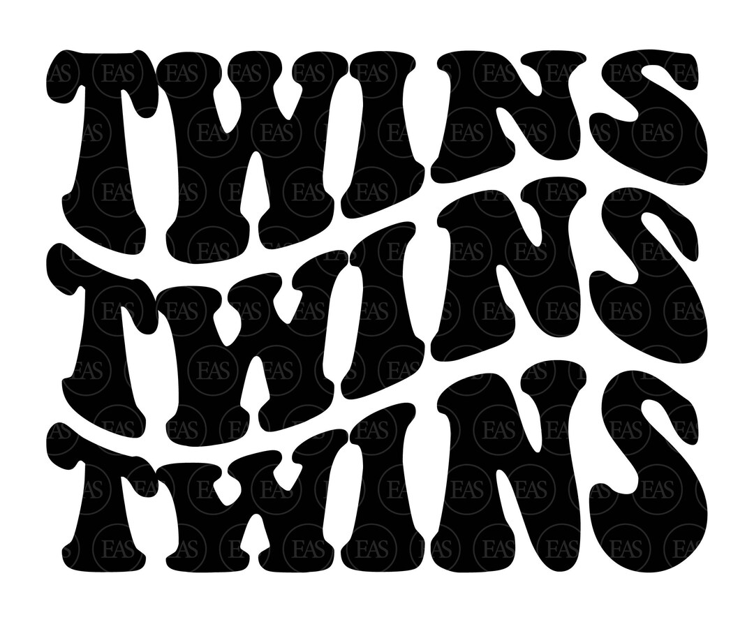 Twins Wavy Stacked Svg, Go Twins Svg, Twins Team Svg, Retro Vintage ...