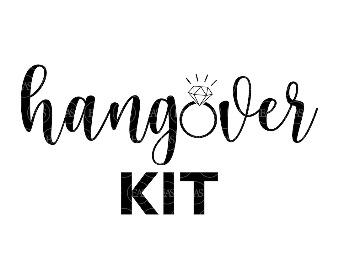 Hangover Kit Svg, Wedding Diamond Ring Svg, Bachelorette Party, Bridal ...