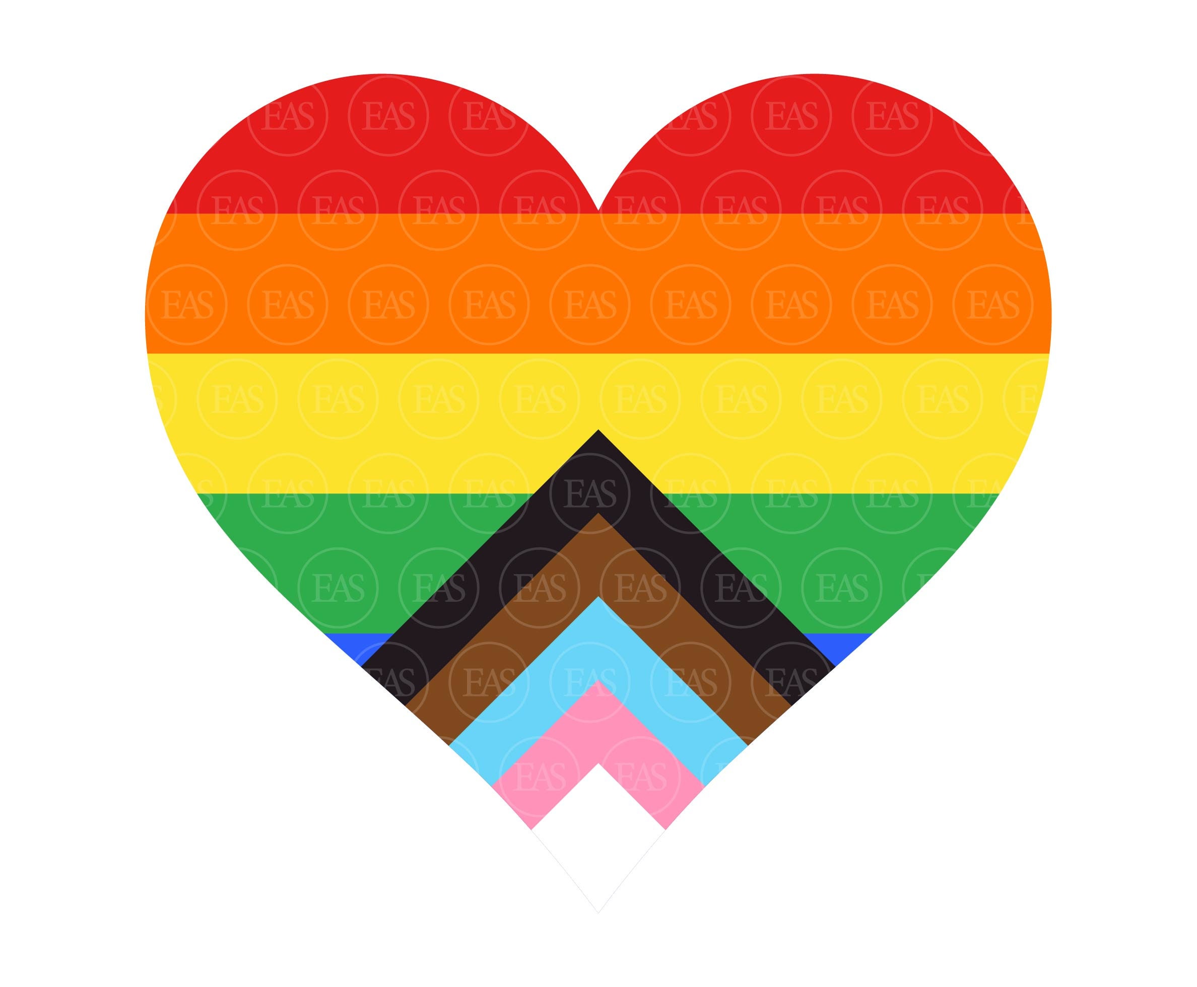 Lgbtq Progress Heart Svg, Rainbow Flag, Lgbt Pride Month. Clip Art ...