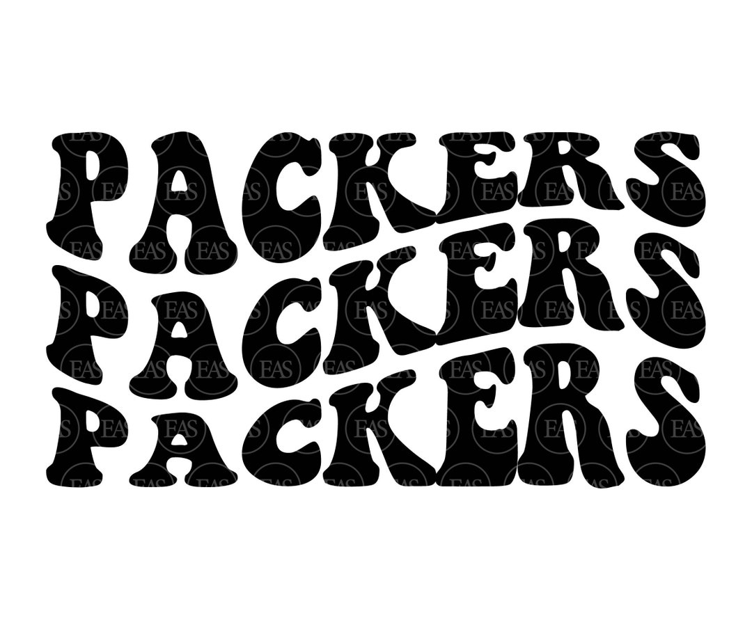 Packers Wavy Stacked Svg, Go Packers Svg, Packers Team Svg, Retro ...