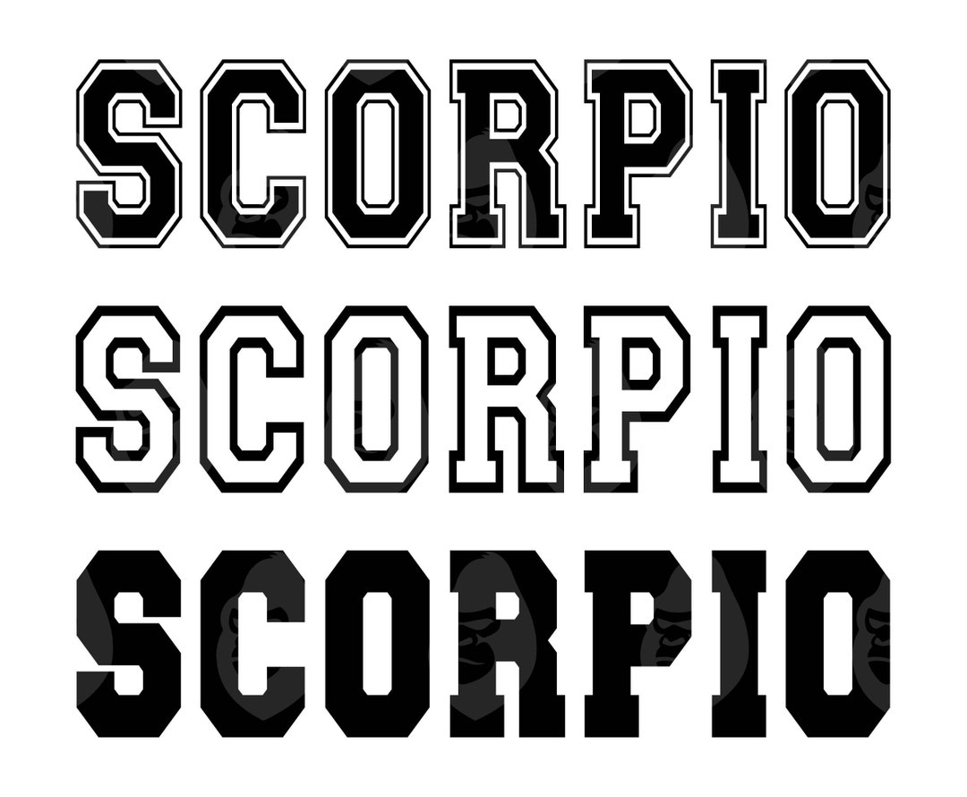 Scorpio Svg, Scorpio Png, College Varsity Font, Zodiac Signs, Horoscope ...