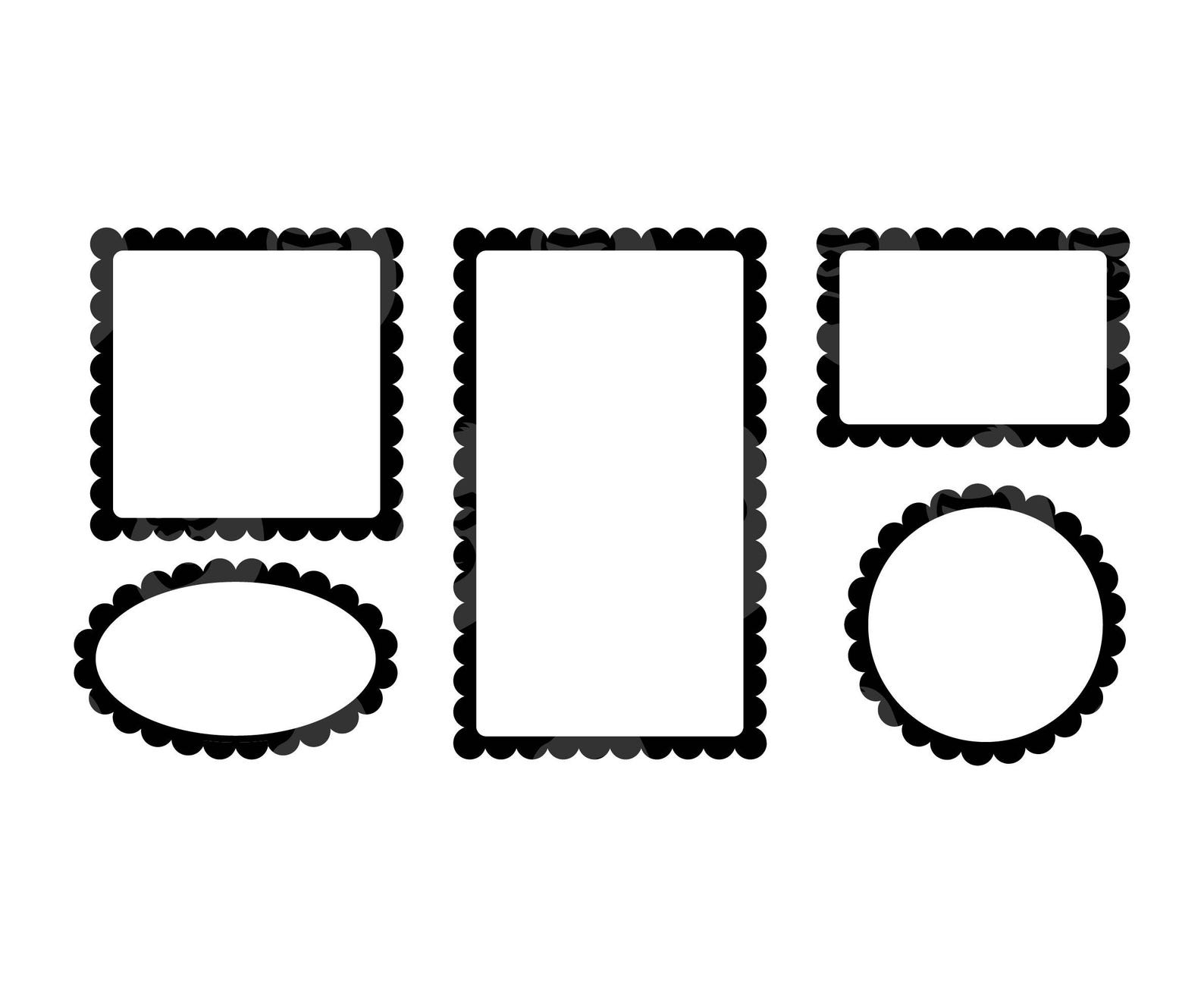 Scalloped Frames Svg, Scalloped Borders Png, Scallop Circle, Scallop ...