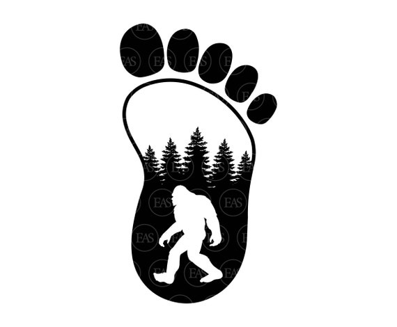 Yeti Footprint Clipart Black