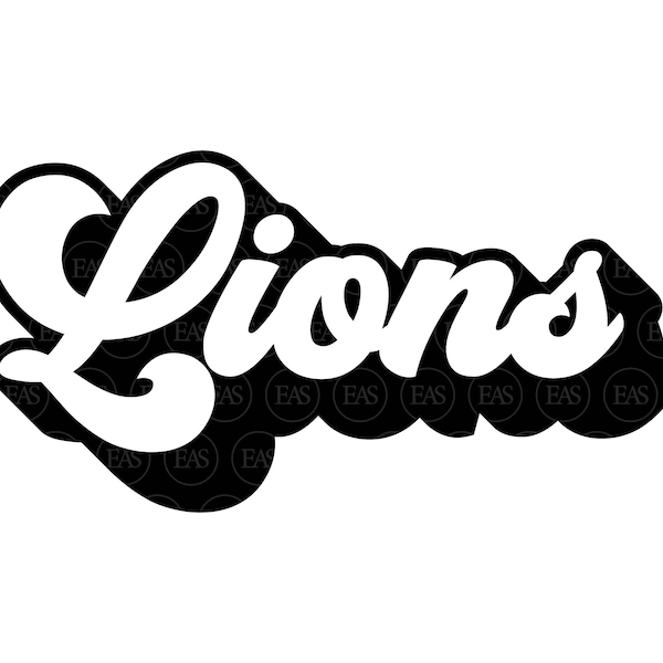 Detroit Lions Font - Etsy