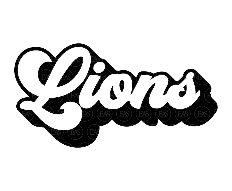 Lions Svg, Lions Png, Lions Clipart, Lions Cut File, Retro Vintage ...